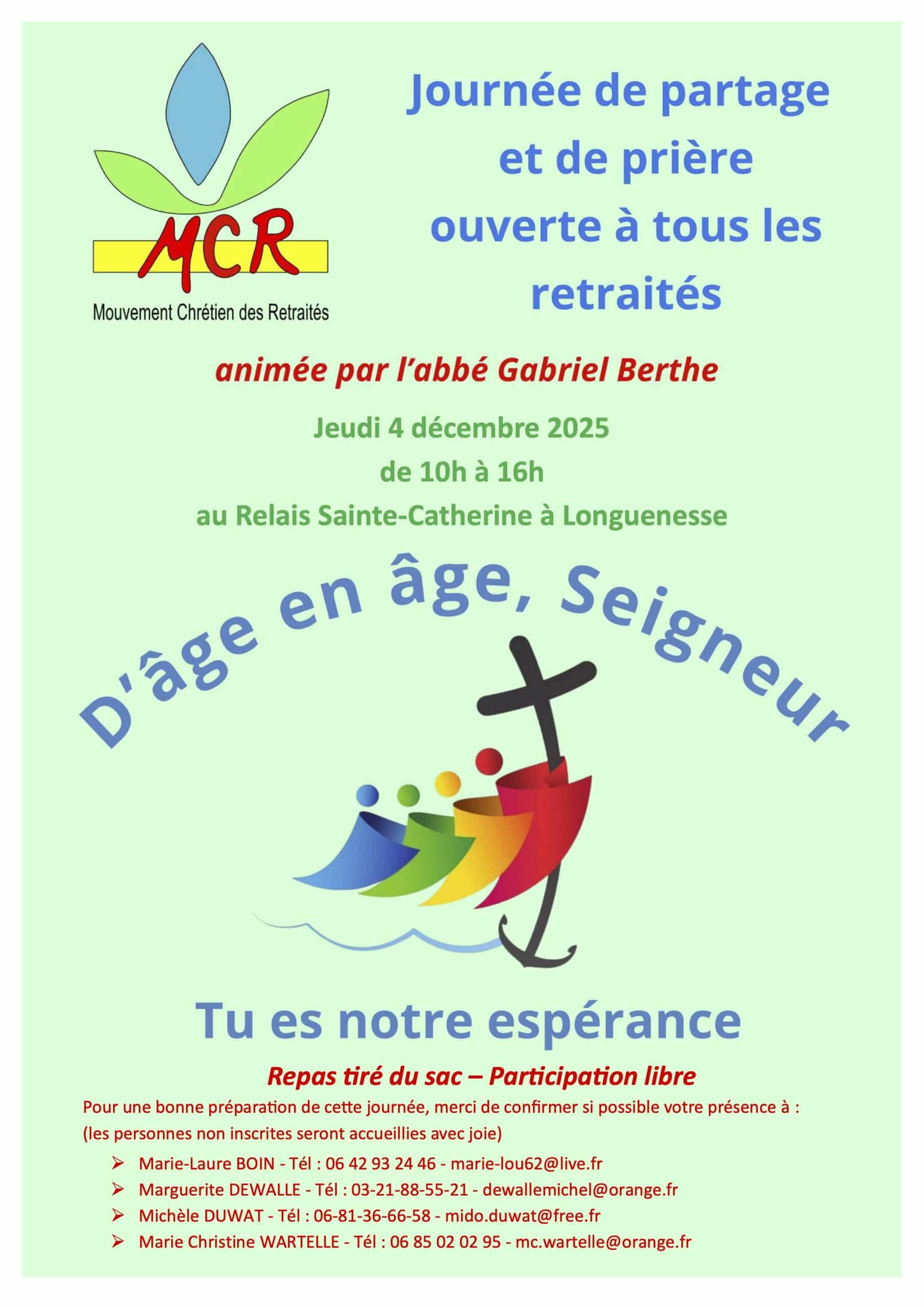 Audomar - Paroisse Saint-Omer - journée de partage et de prière