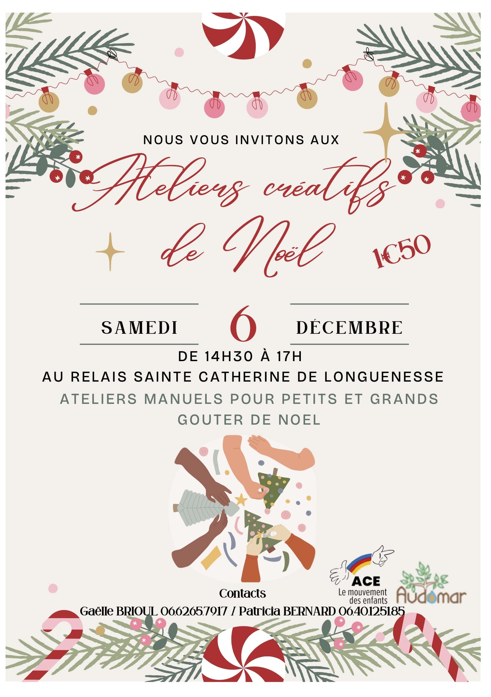 Audomar - Paroisse Saint-Omer - Ateliers créatifs de Noël